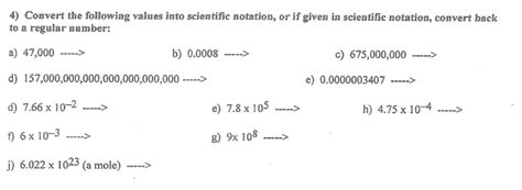 solved 4 convert the following values into scientific