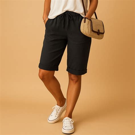 Capri Pants With Elastic Waist For Women Hazel