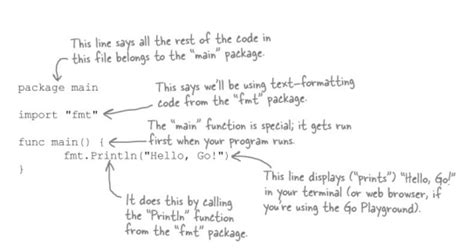 Learn Go With Head First Go Chapter 1 Lets Get Going Syntax By