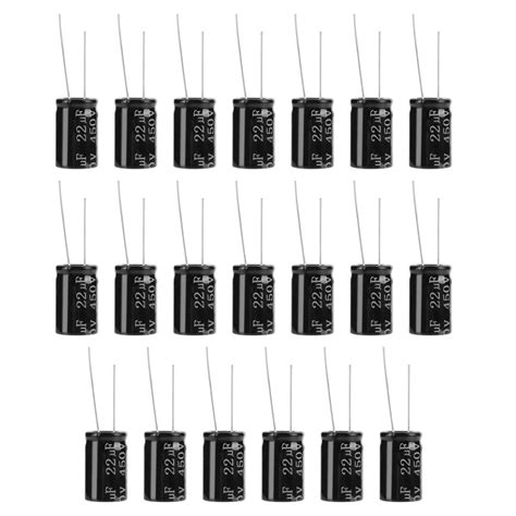Capacitor Kit 20pcs 450v 22uf Electrolytic Capacitors Assortment Box