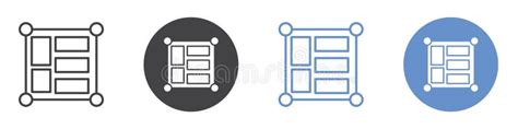 Layout Icon Flat Line Symbol Set Stock Vector Illustration Of Flat