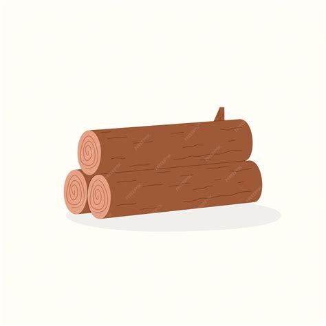 Premium Vector Stack Of Tree Logs Illustration