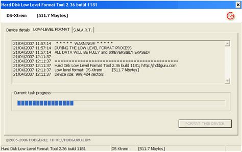 Low Level Formatting It Specification