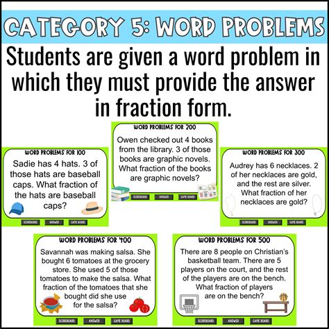 Understanding Fractions Game Show For 3rd Grade Math Review Fun In 5th Grade And More