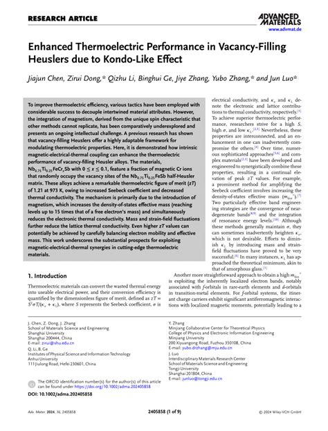Enhanced Thermoelectric Performance In Vacancy‐filling Heuslers Due To Kondo‐like Effect