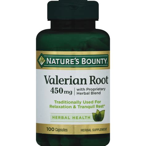 Natures Bounty Valerian Root 450 Mg Capsules 100 Each Delivery Or