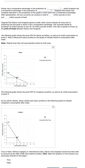 Answered Glacier Has A Comparative Advantage In The Production Of A Comparative Advantage In
