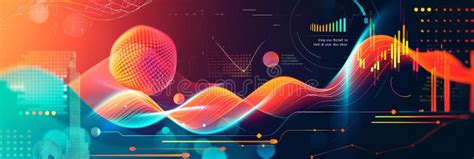 abstract data visualization with colorful lines and shapes this