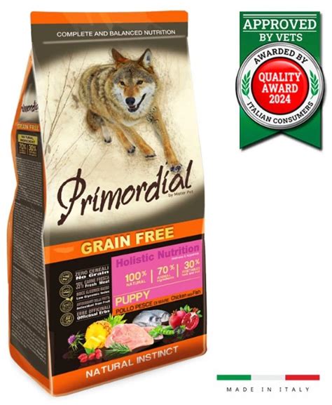 Primordial 12 კგ ლეკვის მშრალი საკვები თევზითა და ქათმის ხორცით Veli Store