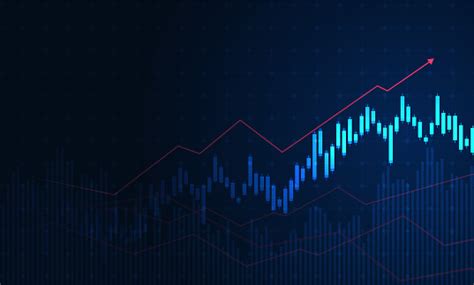 금융 투자 또는 경제 동향 비즈니스 아이디어에 적합한 그래픽 개념의 주식 시장 투자 거래 그래프 벡터 일러스트 디자인 증권 시장과 거래소에 대한 스톡 벡터 아트 및 기타