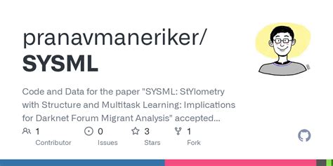 Github Pranavmaneriker Sysml Code And Data For The Paper Sysml Stylometry With Structure