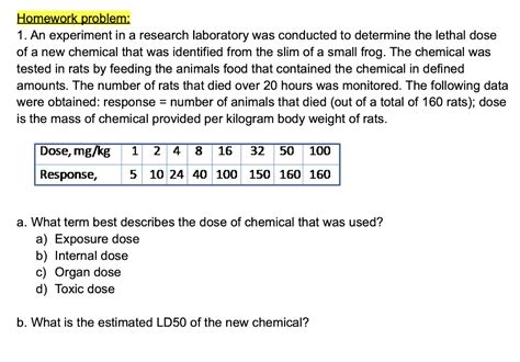 solved homework problem 1 an experiment in a research