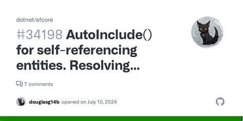 Autoinclude For Self Referencing Entities Resolving Cycles · Issue