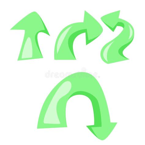 Set Of Arrow Illustration Stock Vector Illustration Of Round Right