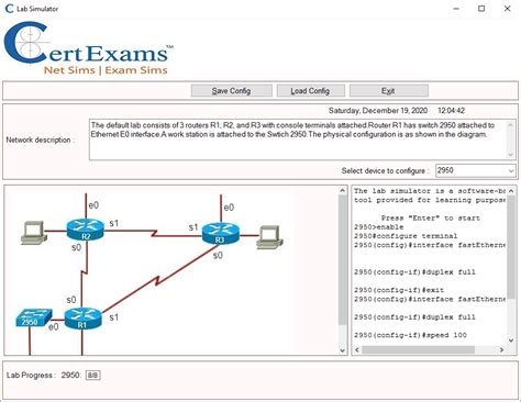 practice lab exercise for network how to use lab simulator