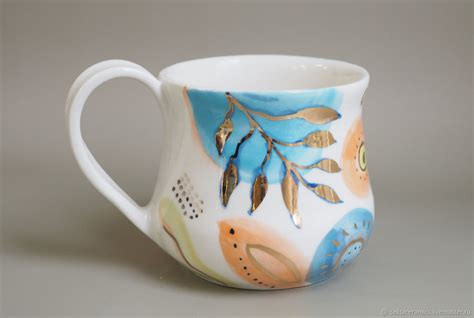 Кружки и чашки: Кружка ручной работы, кружка с росписью золотом в ...