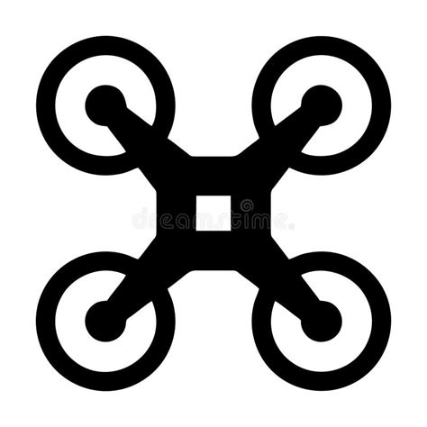 Icono Del Dron Aislado En El Fondo Blanco De La Colección De Fotos