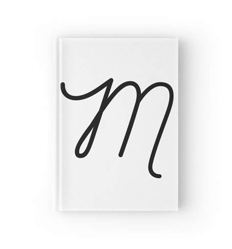 Cursive M Hardcover Journal Premium Quality Notebook
