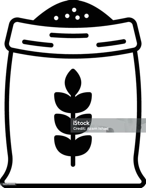 정제된 밀가루 자루 개념 Maida 가방 벡터 아이콘 디자인 장인 제빵사 기호 요리 마에스트로 사인 음식 감정가 스톡 일러스트레이션 가방에 대한 스톡 벡터 아트 및 기타