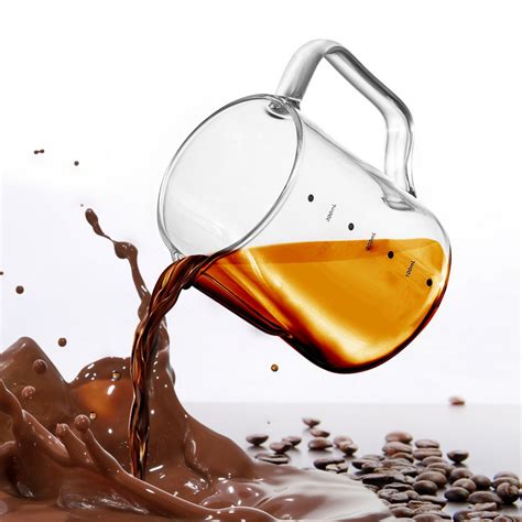 Badu Bg Кана за разпенване на мляко от високо боросиликатно стъкло 20 Oz 600 Ml еспресо кафе