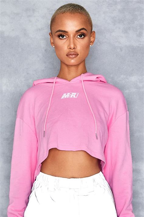 Seeker Candy Pink Loopback Cropped Hoodie Mistress Rocks Cropped