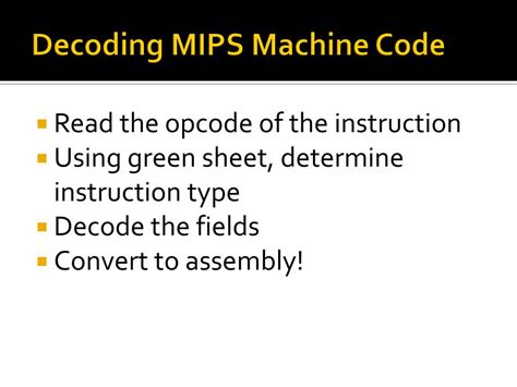 Ppt Cs C Discussion B Mips Instructions Powerpoint Presentation Id