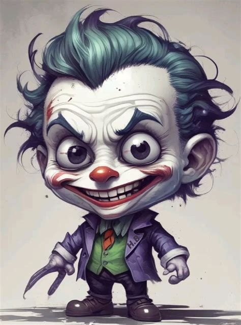 Joker Inspired Cartoon Joker Artwork Cartoon Drawings Cartoon Faces