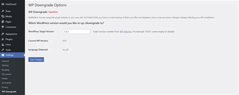 How To Downgrade Wordpress Website To A Previous Version