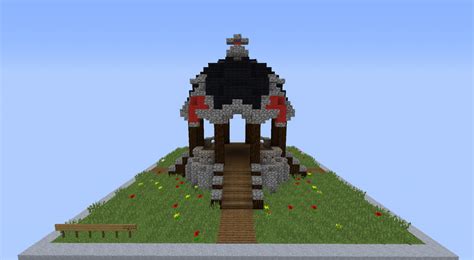 Medieval Rustic Fantasy Gazebo Schematic Minecraft Map