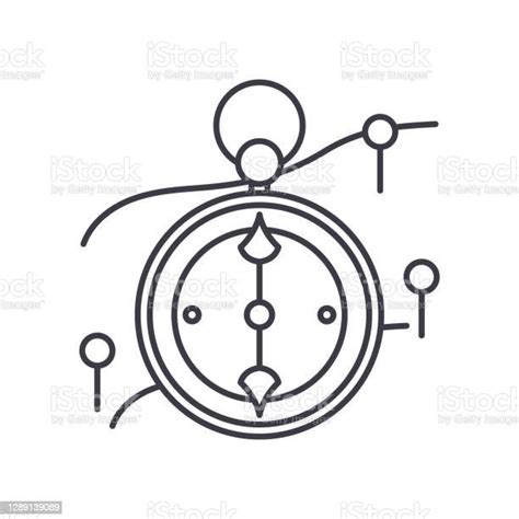 탐색 앱 아이콘 선형 격리 된 그림 얇은 줄 벡터 웹 디자인 기호 흰색 배경에 편집 가능한 스트로크와 개요 개념 기호 개념에 대한 스톡 벡터 아트 및 기타 이미지 Istock
