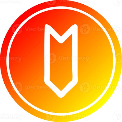 Decorative Arrow Circular Icon With Warm Gradient Finish 44916497 Png