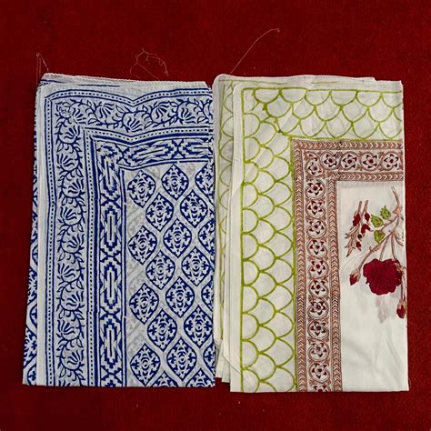 Hand Block Printed Cotton Sarong Beach Wrap Pareo Long Scarf Large