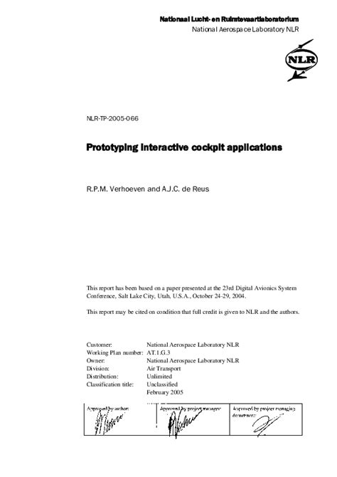 Pdf Prototyping Interactive Cockpit Applications