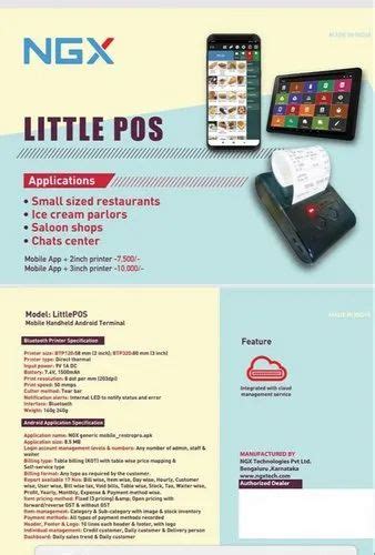 BILLING APP BLUETOOTH PRINTER NGX Android Battery Capacity Hours At Unit In Kota