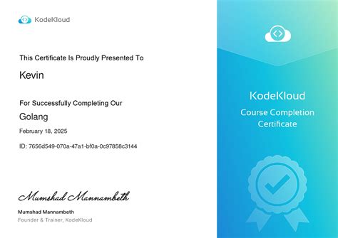 Golang Certificate Kodekloud
