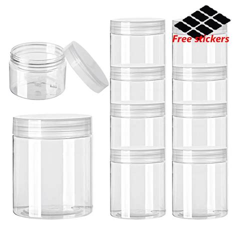 Clear Round Wide Mouth Jars
