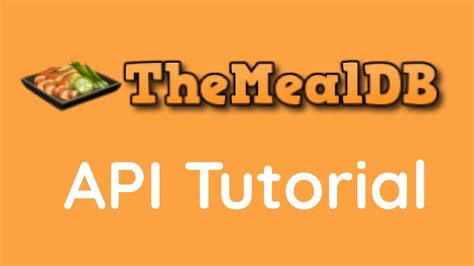 Themealdb Api Tutorial Youtube