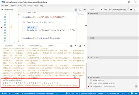 Debug Console Aplikasi Dengan VSCode CODEPOLITAN