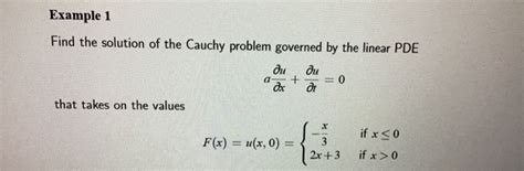 Solved Example 1 Find The Solution Of The Cauchy Problem