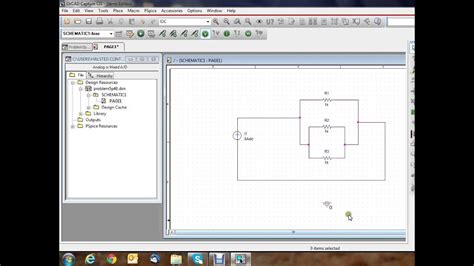 Dc Circuit Analysis Module 3 Basic Circuits Pspice Tutorial Problem 548 Youtube