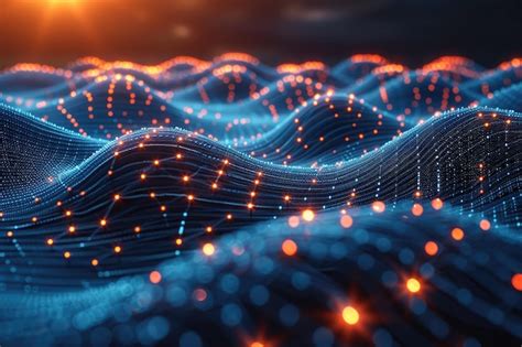 Premium Photo Abstract Colorful Waves Digital Connectivity Background