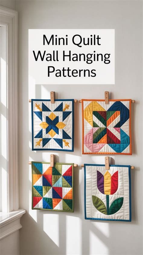 17 Mini Quilt Wall Hanging Patterns Mini Quilts Pattern Free Wall