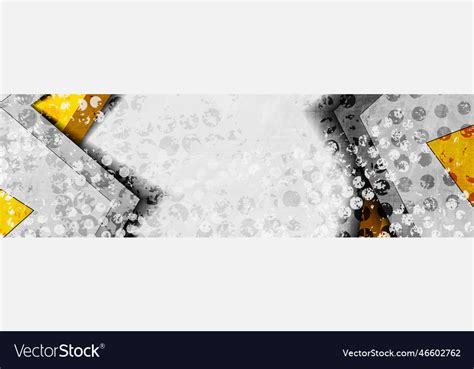 Grunge Abstract Tech Background With 3d Geometric Vector Image