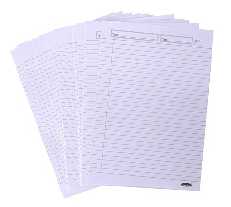 Homeschool Both Side Ruled Assignment Sheets A4 75 Gsm 100 Sheets Plain