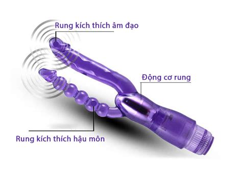 Máy rung 2 đầu dildo anal Dochoibdsm com