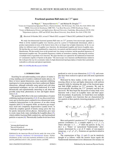 Pdf Fractional Quantum Hall States On C P 2 Space