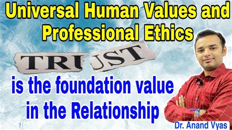 Trust Is The Foundation Value In The Relationship Uhvpe Unit 3 Part