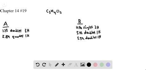 Solved Identify A And B Isomers Of Molecular Formula C3h4cl2 From The Given 1h Nmr Data
