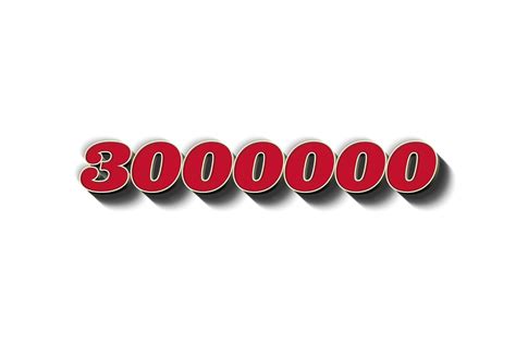 3000000 subscribers celebration greeting number with rustic design
