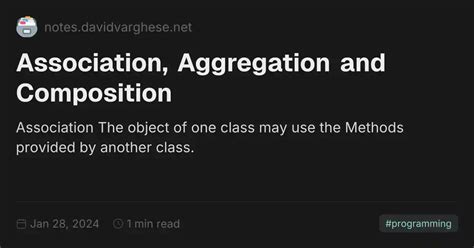 association aggregation and composition